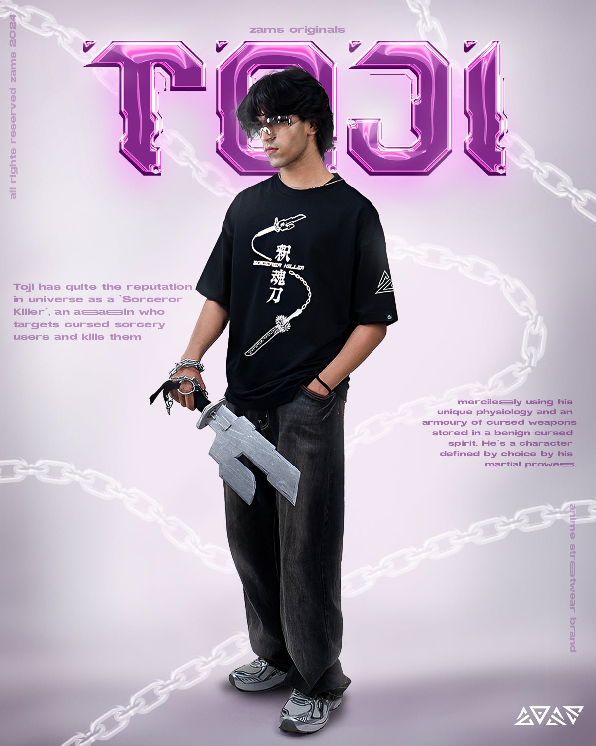 TOJI 01 / JJK 01 / OVERSIZED T-SHIRT – ZAMS